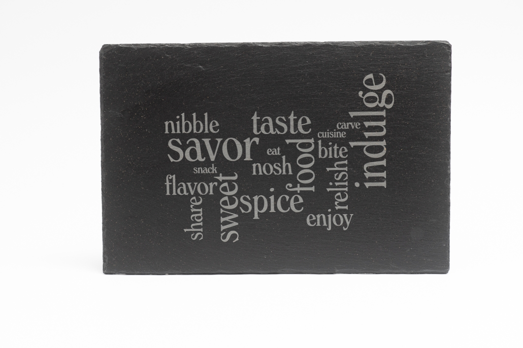 Slate food presentation plate - engraved - Laser Engraving and ...